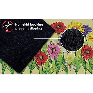 Toland Home Garden 800215 Zinnia Flight Spring Door Mat 18x30 Inch Summer Outdoor Doormat for Entryway Indoor Entrance