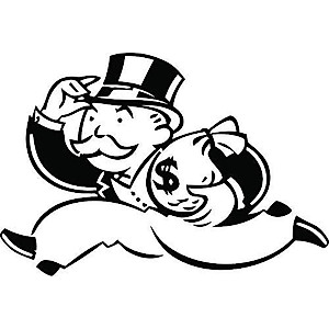 Money Bags Monopoly Game Board Games Family Time Strategy Strategic Babies Guys Boys Girls Womens Kids Children Wall Decals Vinyl Stickers Art Rooms Room Walls Wall Decoration Size (40x40 inch)