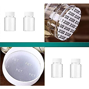 Duehut HLLMX 8 PCS Plastic Clear Empty Bottle Pill Bottle Container Chemical Reagent Bottle Liquid Bottle Solid Powder Bottle 20ML
