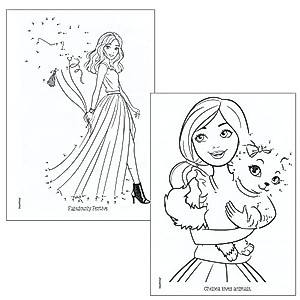 Barbie Funtivity Dot-to-Dot Activity & Coloring Book Set for Kids Toddlers - Set of 2 Books 'Bright Ideas' & 'Strong Bond'