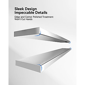 ZeroPone Stainless Steel Folding Wall Shelf 72L x 12W Inch,Stainless Steel Folding Drop-Down Food Shelf Stand,for Kitchen, Restaurant, Garage, Laundry Room, Food Truck, Window Service