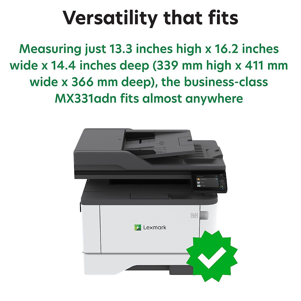Lexmark MX331adn Laser Multifunction Printer - Monochrome