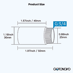 gotonovo 2 Inch Wall Mount Extension Tube for Shower Fixture Spout Tub Spout Extender One Pair Brushed Nickel