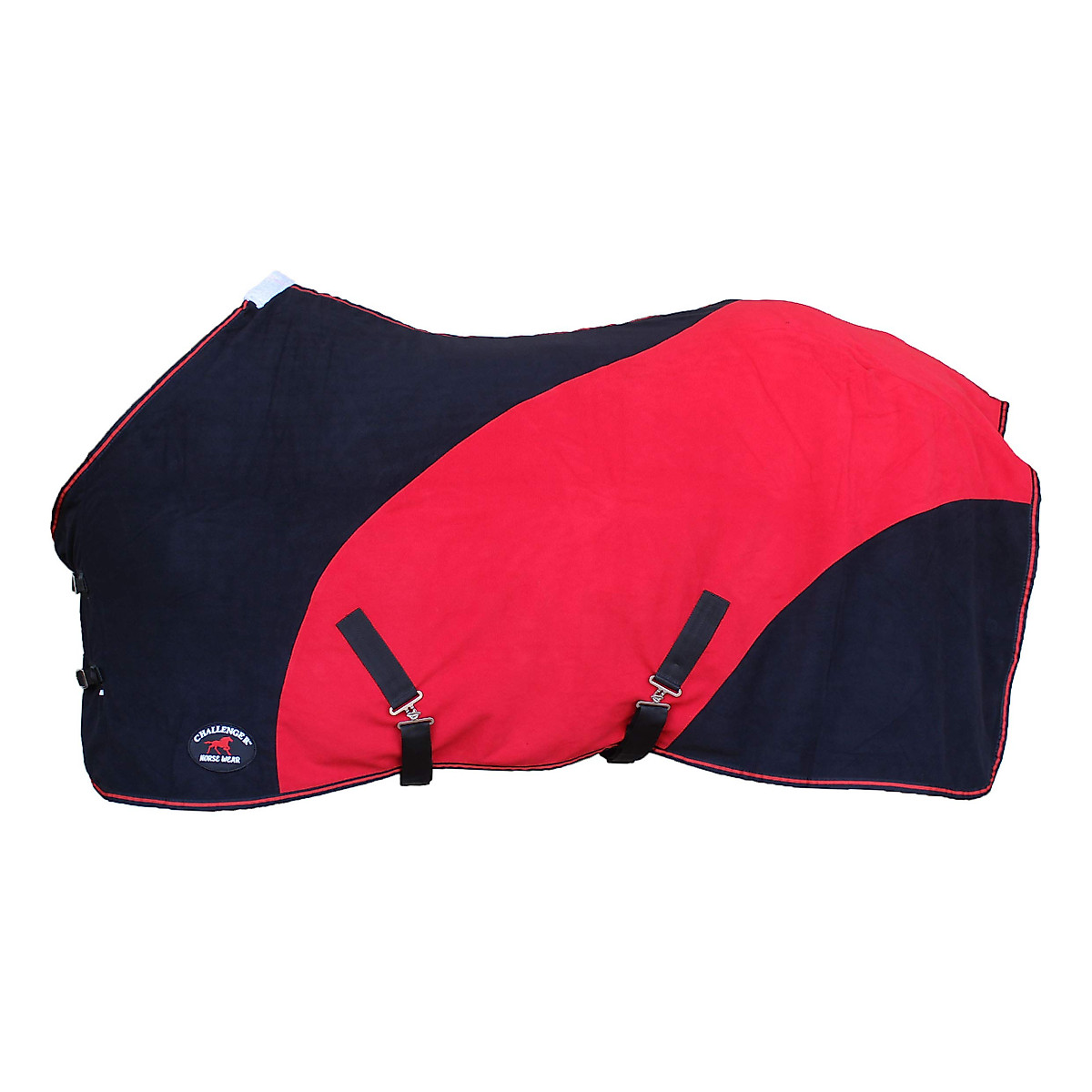 CHALLENGER 74" Horse Soft Fleece Cooler Contoured Exercise Blanket Liner Sheet Red BK 43F11