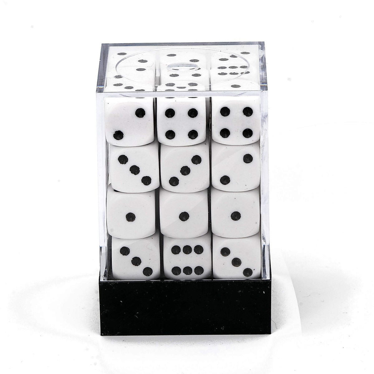Chessex CHX25801 Dice-Opaque: 36D6 White/Black Set, Small (10mm - 14mm)