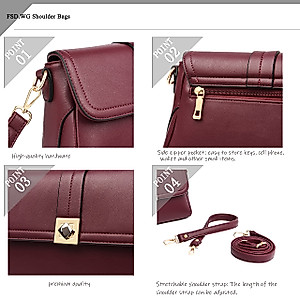 FSD.WG Women Tassel Zipper Pocket Crossbody Bag Shoulder Purse Fashion Travel Bag with Multi Pockets