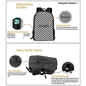 Belidome Basketball Custom Backpack Set with Name for Kids Teens Boy Personalized School Bookbag Set of 3 Pcs with Lunch Box Pencil Case School Supplies