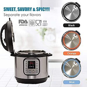 Silicone Sealing Ring for 8 Qt, Replacement Seal Gasket for Instant Pot 8 Quart Model, Food-grade Silicone, Fits Duo 8 Quart, Lux 8 Quart, Duo Plus 8 Quart, Ultra 8 Quart, Viva 8 Quart, 3-Pack