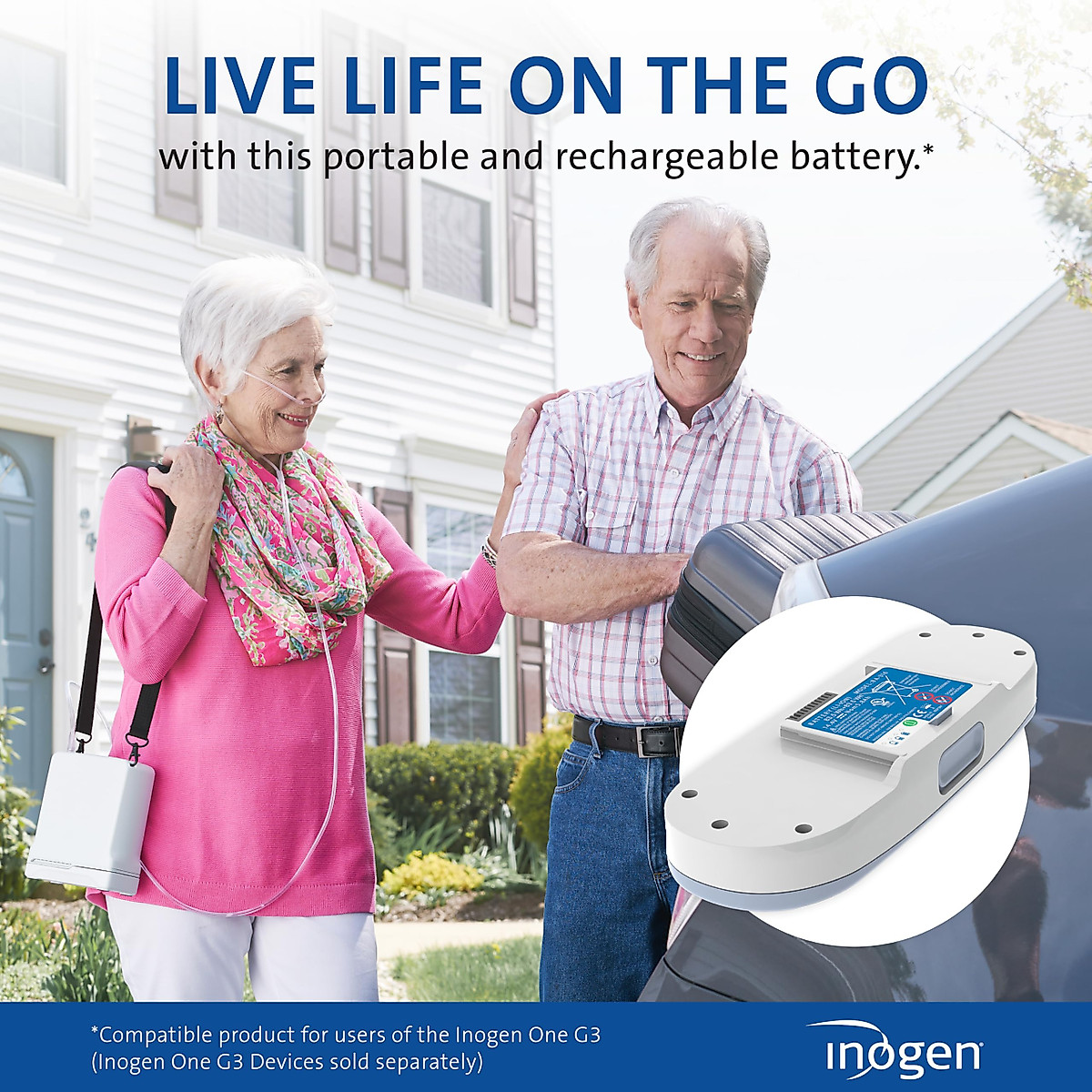 Inogen One G3 Standard (8-Cell) Battery - Portable Replacement Battery - Oxygen Accessory - for The Inogen One G3 – 1.3 lbs. – 8.75 x 3.0 x 1 in.