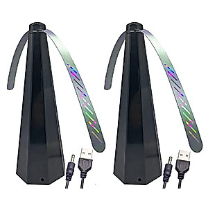 PATIOSIR Table Food Fan, USB or Batteries Powered Food Spinner Portable for BBQ, Picnic, Pool Parties, Outdoor Dinner(2pcs)