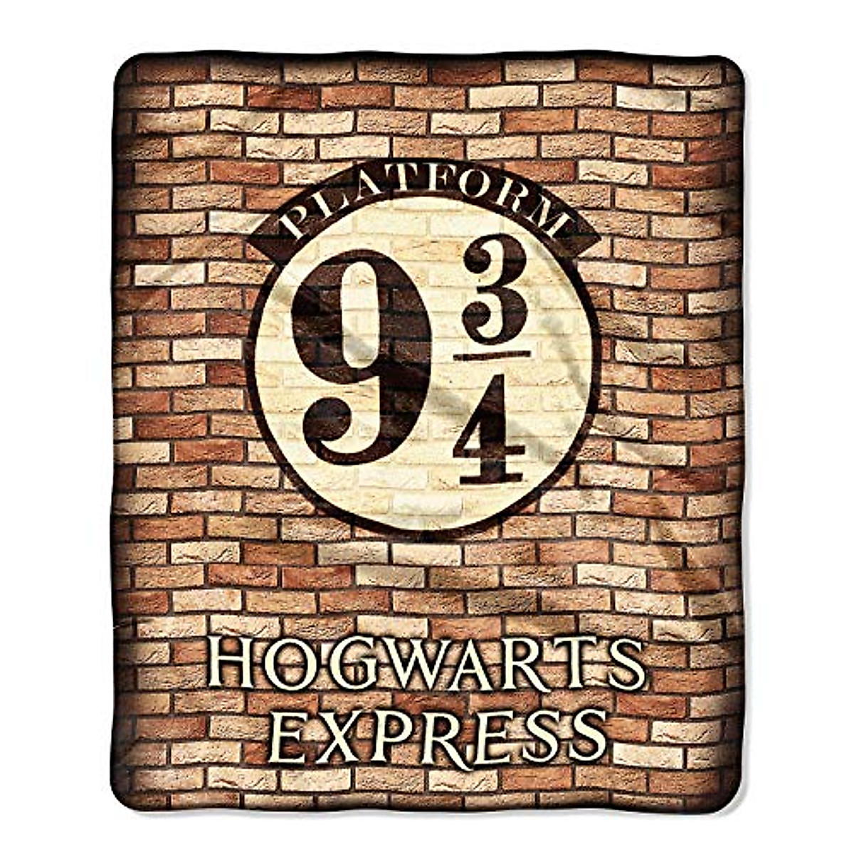The Northwest Company Harry Potter Platform 9 3/4 Hogwarts Express Silk Touch Throw Blanket 50" x60" (127cm x 152cm)