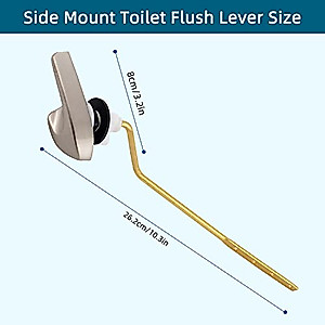 Hygie Rinse Side Mount Toilet Flusher Replacement Kit Toilet Handle Compatible with Kohler K-GP30324-CP/Kohler 87115-CP/TOTO/Mansfield, Universal Toilet Tank Parts, Brushed Nickel