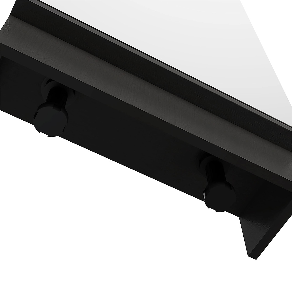 TUHOME Leto XL Shoe Rack with Mirror and 5 Inner Shelves, Black