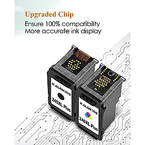 Remanufactured Ink Cartridge Replacement for Canon 245 246 XL Plus PG-245XL CL-246XL Combo Pack for Cannon PIXMA MX490 MG2522 MG2920 MG2922 TS302 (2 Pack)