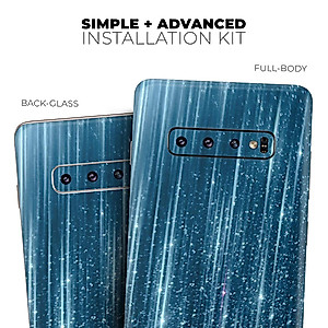 DesignSkinz Radiant Blue Scratched Surface Protective Vinyl Decal Wrap Skin Cover Compatible with The Samsung Galaxy S20 (Screen Trim & Back Glass Skin)