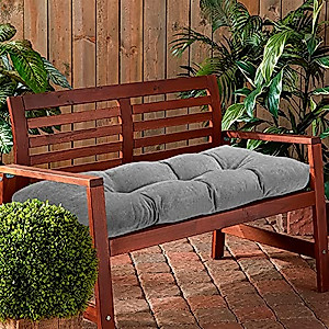 Detiblue Indoor Bench Cushions Patio Furniture Cushions Non-Slip Bottom Bay Window Seat Cushions Porch Swing Cushions (36x14,Light Grey)