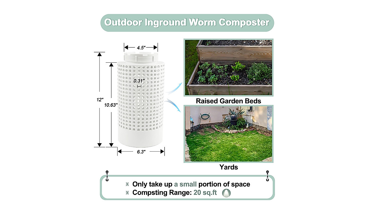 WSEYU Inground Worm Composter: Easy Garden Composting Bin