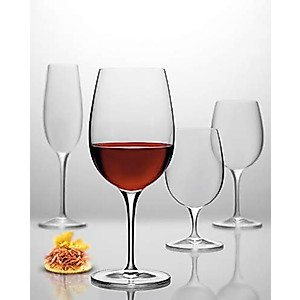Luigi Bormioli Palace 12.25 oz Red Wine Glasses (Set Of 6), Clear