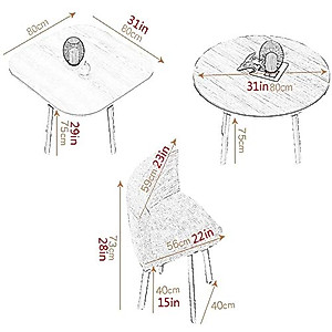 Kitchen Table Set, Office Conference Room Set, Office Negotiation Table and Chair Combination Business Meeting Small Round Table Lounge Home Balcony Living Room Pet Shop (Color : Blue) ( Color : Squar