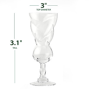 Vintage Crystal Absinthe Glasses | Set of 4 | 6.5 oz Wine Savant - Stemmed Classic With Swiss Bubble Reservoir, Tasting, Nosing & Sipping, Absinthe, Sambuca, Raki, Pastis, Ouzo, Drinking Green Fairy