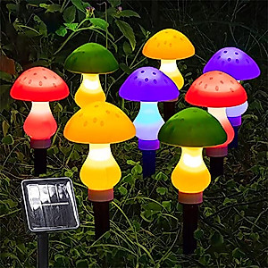 DECKALY 8-Pack Solar Mushroom Lights for Garden Decor, 8 Modes Waterproof Outdoor Garden Mushroom Lamp, Multi-Colored Mushroom Solar LED String Light for Garden,Backyard,Yard Lawn,Party Decor