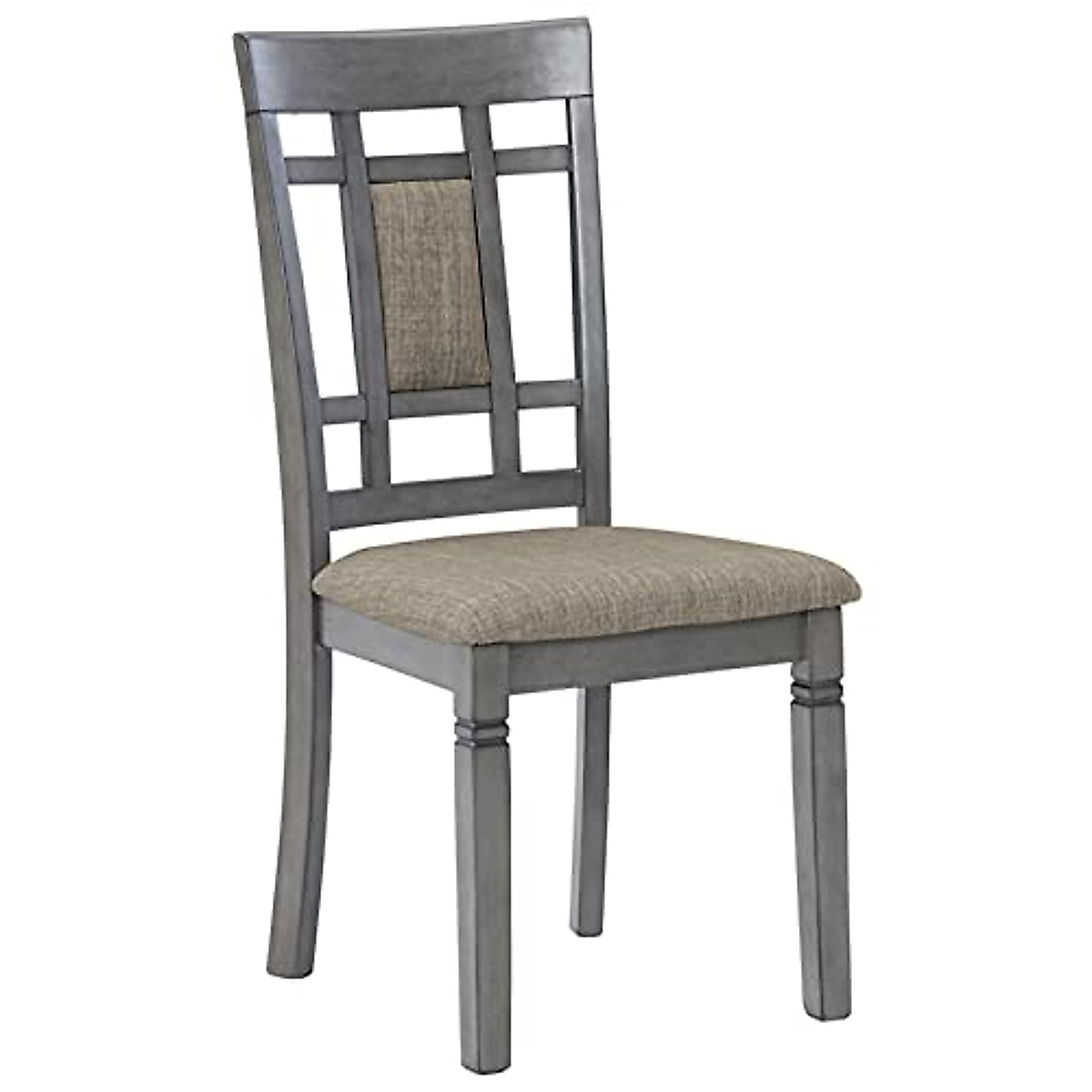 Signature Design by Ashley Jayemyer 7 Piece Dining Room Set, Includes Table and 6 Chairs, Dark Gray