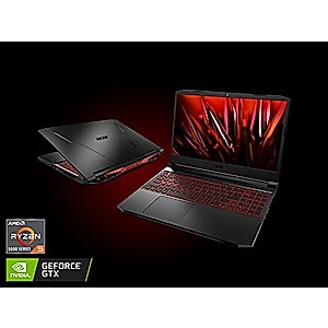 Acer Nitro 5 AN515-45-R83Z Gaming Laptop, AMD Ryzen 5 5600H Hexa-Core Processor | NVIDIA GeForce GTX 1650 | 15.6" FHD 144Hz IPS Display | 8GB DDR4 | 256GB NVMe SSD | WiFi 6 | Backlit Keyboard