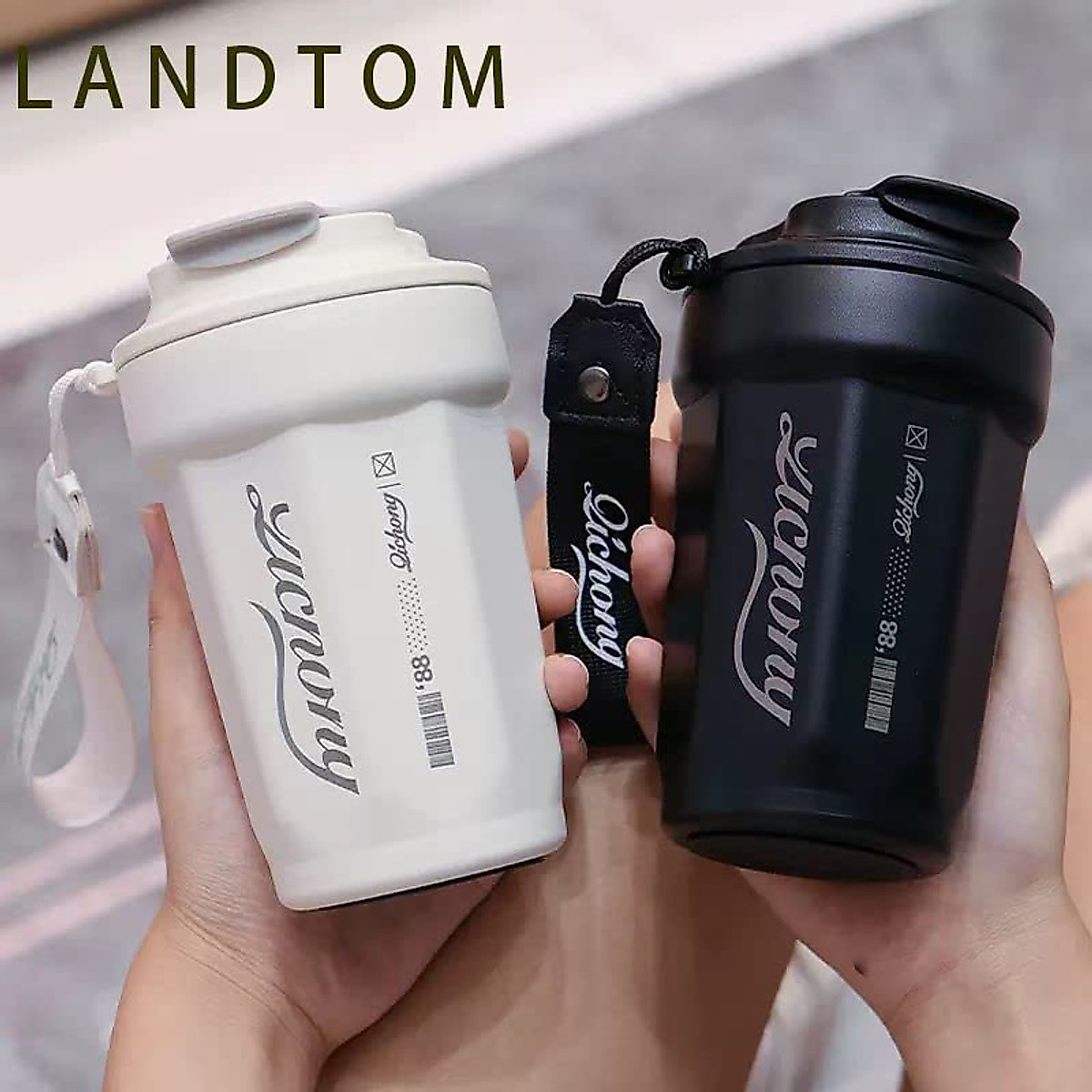 16 oz New 316 Stainless Steel Vacuum Insulated Tumbler - Coffee Travel Mug Spill Proof with Lid - Thermos Cup for Keep Hot/Ice Coffee,Tea and Beer (C)