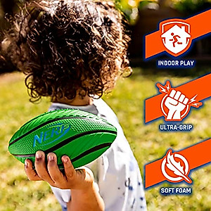Nerf Mini Foam Sports Ball Set - Foam Football, Soccer Ball + Basketball Set Soft Foam Sports Set for Kids - Multicolor
