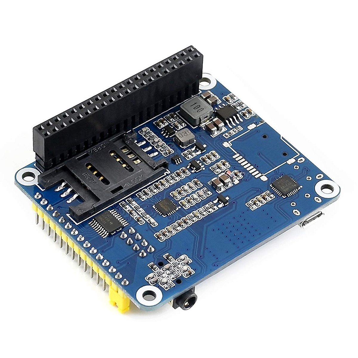 SIM7600A-H 4G/3G/GNSS HAT for Raspberry Pi 4B/3B+/3B/2B/B+/A+/Zero/Zero W/WH and Jetson Nano, 4G Communication and GNSS Positioning Module LTE-FDD B2/B4/B12 Brand Support LTE CAT4 up to 150Mbps