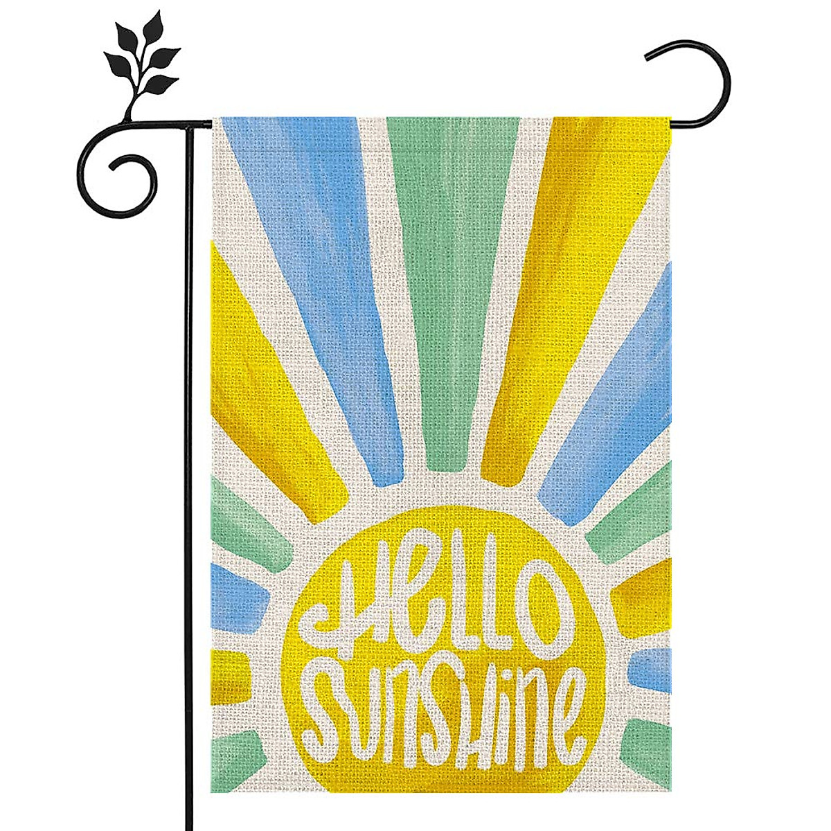 CROWNED BEAUTY Hello Sunshine Summer Garden Flag 12×18 Inch Double Sided Vertical Yard Outdoor Decoration CF149-12