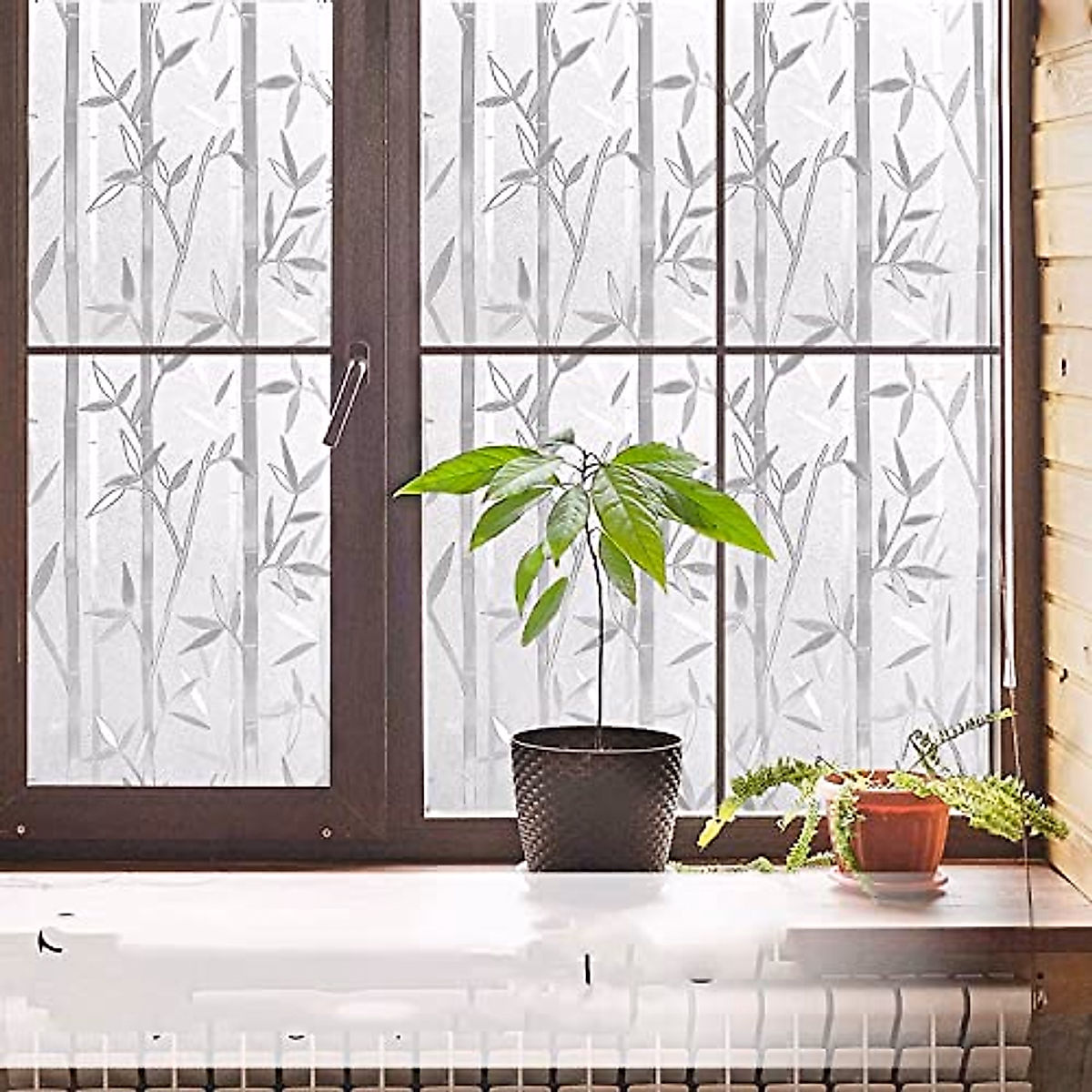 YUTR Window Film Glass Decor Films Frosted Privacy Covering Door Cling Removable Decal Stickers for Home (Color : As Shown, Size : 90x300 cm)