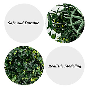 Azure Zone, Pack of 6 4" Artificial Boxwood Topiary Green Plant Balls Decorative Greenery Filler for Garden Home