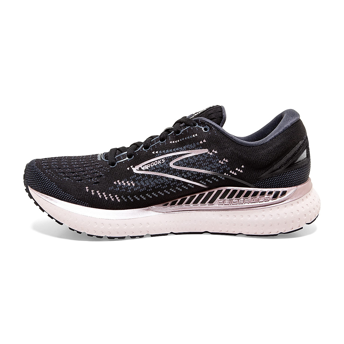 Brooks Women's Glycerin GTS 19 Supportive Running Shoe (Transcend) - Black/Ombre/Metallic - 5