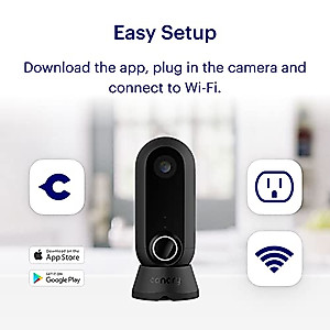 Canary Flex Outdoor Indoor Home Security Camera | Weatherproof, Wire-Free or Plugged in, 2-Way Talk, Person Detection, Motion Alert, Compatible with Alexa, Google Assistant, Baby Monitor, WiFi IP