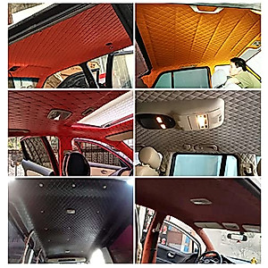 Ashtray-Hu Waterproof Quilted Vinyl Faux Leather Fabric Diamond Pattern Foam Backed for Cars Seat Cover, Furniture Upholstery, Headboards, Crafts 143cm 56'' Wide(Size:2m,Color:red)