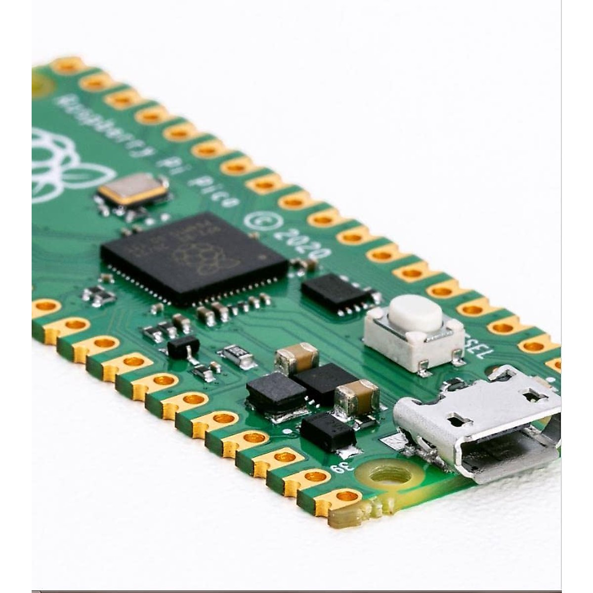 Adeept Raspberry Pi Pico with Pre-Soldered Header and USB Cable, Microcontroller Mini Development Board, Based on Raspberry Pi RP2040 Chip, Dual-Core ARM Cortex M0+ Processor