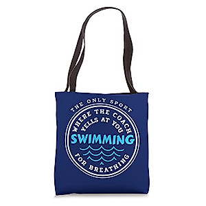 Swim Coach Swimmer / Swimming Team / Competition Breathing Tote Bag