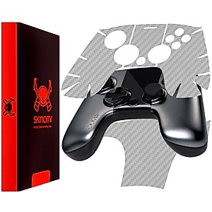 Skinomi Silver Carbon Fiber Full Body Skin Compatible with Ouya Controller (Full Coverage) TechSkin Anti-Bubble Film