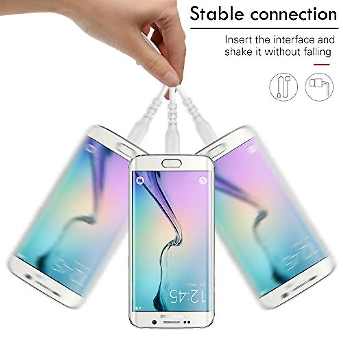 iSeekerKit Micro USB Charging Cable 15ft, 2-Pack 15FT Micro USB Android Charger Cable Nylon Braided Cord Compatible with Samsung Galaxy S7 S6 J7 Note 5, PS4 and More