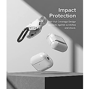 Ringke Layered Case [Scratch Resistance] Compatible with AirPods Pro 2 Case, Shockproof Cover with Carabiner Designed for AirPods Pro 2nd Generation - Matte Clear