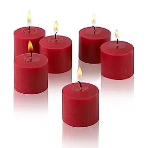 Red Apple Cinnamon Scented Candles - Set of 12 Scented Votive Candles - 10 Hour Burn Time - Made in The USA