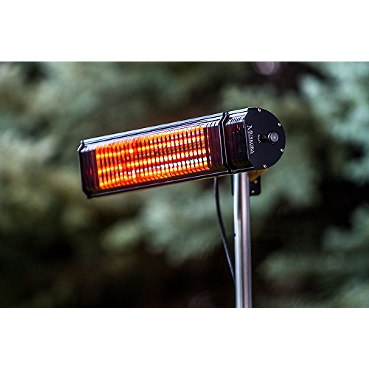 Electric 1500 watt Wall mounted Infrared heater with full up and down and side to side motorized rotate. Remote controlled Wall Mount Heater Indoor/Outdoor, Commercial/Residential