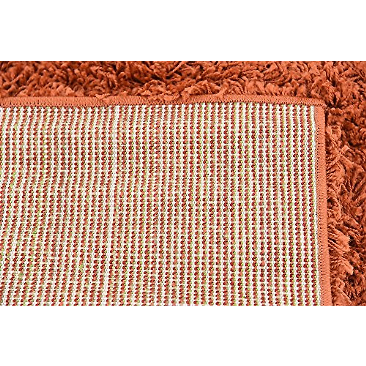 Unique Loom Solid Shag Collection Area Rug (4' 1" x 6' 1", Terracotta)