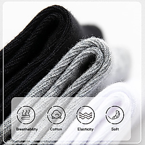 DoSmart Kids Crew Athletic Socks Boys Girls Classics Cotton School Uniform Childs Sports Breathable Casual Socks 10 Pairs (9-12 Years, 10 Pairs White)