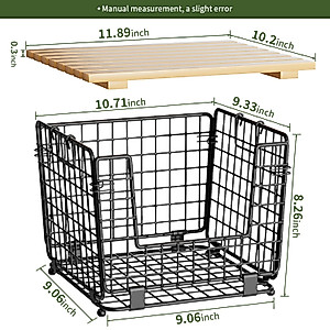 Wire Storage Basket For Kitchen Pantry: GGIU Kitchen Counter Basket Stackable Wire Organizing Bin For Produce Vegetable - Countertop Potato Onion Veggie Basket Black