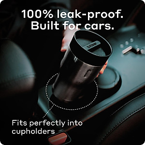 BOBBER - 12 OZ Vacuum Insulated Stainless Steel Portable Travel Coffee Mug With 100% Leakproof Locked Lid (Matte)