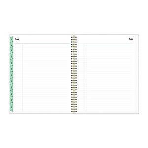 Blue Sky 2023-2024 Academic Year Weekly and Monthly Planner, 8.5" x 11", Frosted Flexible Cover, Wirebound, Laurel (144723)