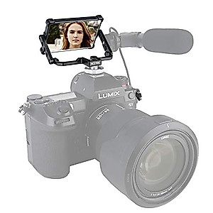 NICEYRIG Vlog Selfie Mirror Camera/Phone TikTok Twitch Lives Cold Shoe Mount 360 Degree Flip Mirror, Applicable for iPhone 14/13/12/11/XS Pro, Fujifilm, Panasonic, Sony - 377