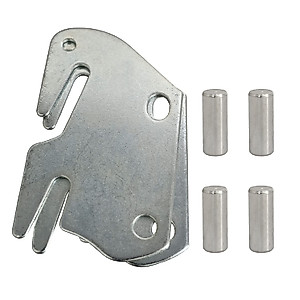 YYANGZ #10 Hook Plates for Wooden Beds 4 Sets Wood Bed Rail Hook Plates with Pins for Beds Frame Bracket Headboard Footboard,Bed Hook